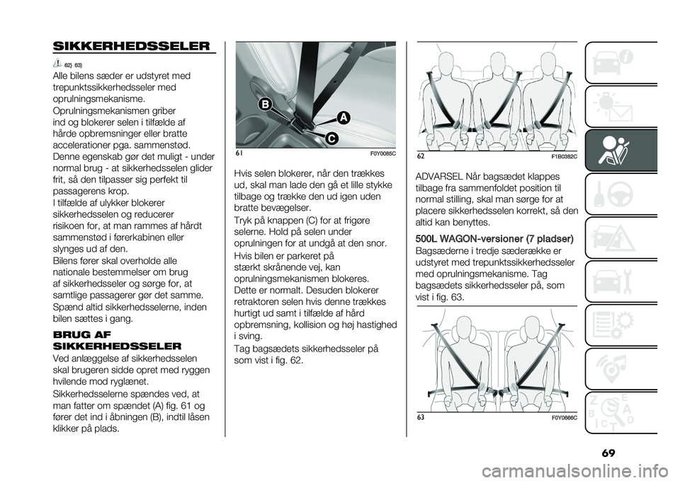 Fiat 500l 2020 Brugs Og Vedligeholdelsesvejledning In Danish 240 Pages