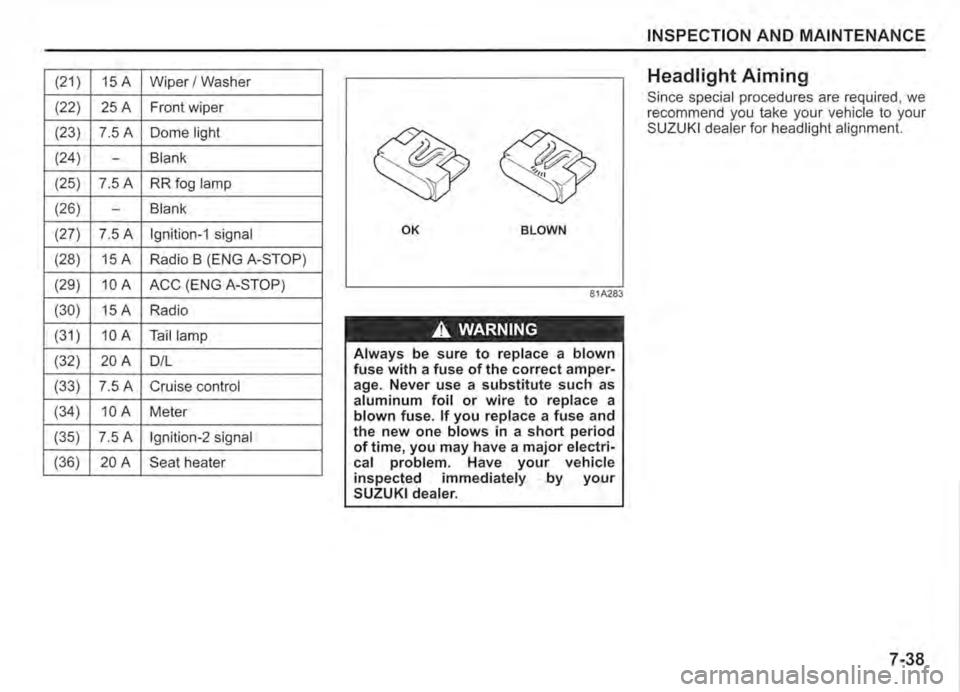 SUZUKI SWIFT 2019 Owners Manual 388 Pages Page 310 